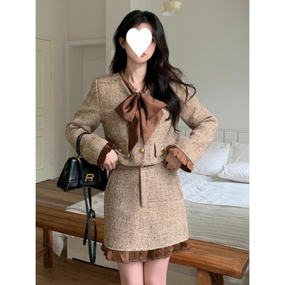 春秋新款时尚小香风套装