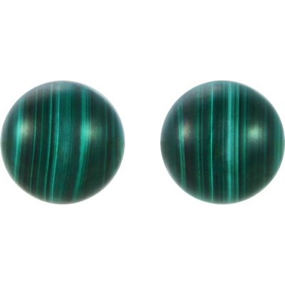 「宇」系列玫瑰金孔雀石星球耳钉