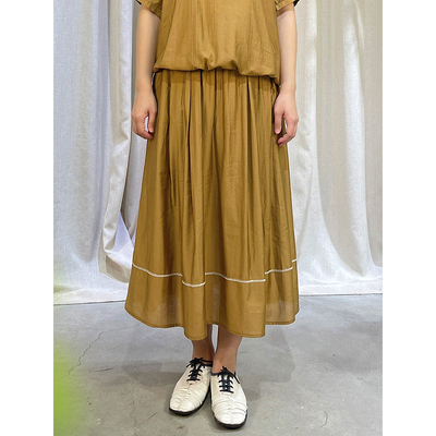 掂量女装中长款文艺风高腰半身裙