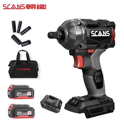 scans朝能20V充电式无刷电动风炮扳手冲击扳手架子工汽修工具S883