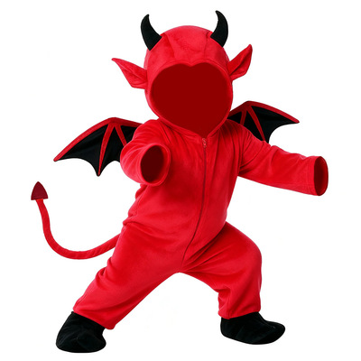 Christmas kids clothing, boys girls roleplaying little devil