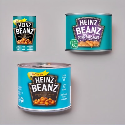 进口亨氏茄汁焗豆罐装焗豆早餐配菜开盖即食下饭菜西餐好配料熟食