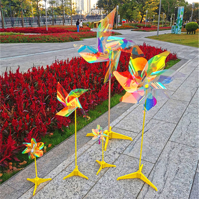 旋转变色梦幻炫彩返光网红大风车