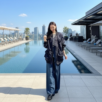 【小恩推荐】不退换全韩LUCKYCHOUETTE秋外套LFUA-W25810 5J01