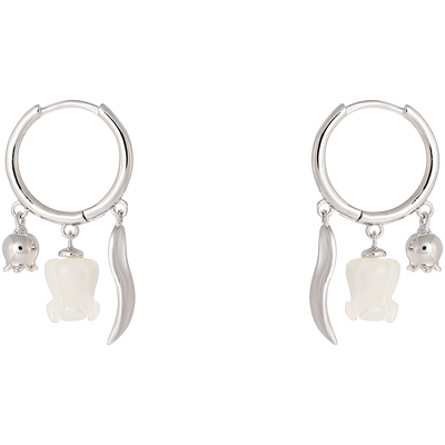 ona甜酷蓝铃花耳环耳扣女