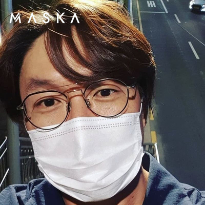 韩国MASKA飞行员纯钛眼镜框黑金