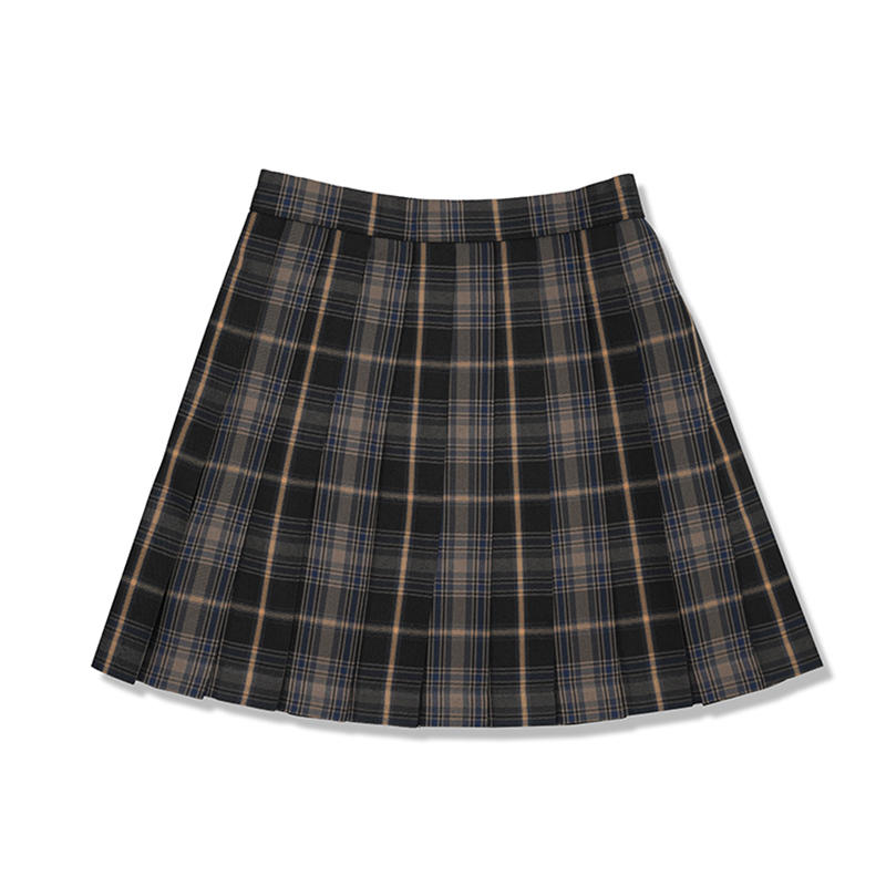 国王与夜莺JK制服套装39CM格裙灰绿紫色短裙子大码半身裙黑色清仓_虎窝淘