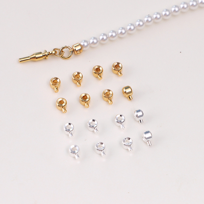 定位珠收尾扣diy穿珍珠项链扣头