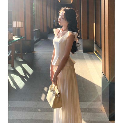 有里布女神范高级感两件套夏季2026气质显瘦背心阔腿裤套装D2301