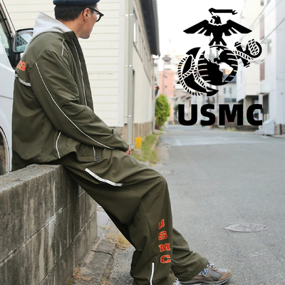 美产军版公发原品USMC体能训练服夹克PT跑步服反光运动裤防水NB产