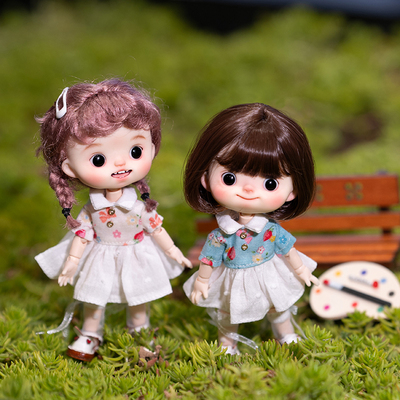 ob11娃衣连衣裙套装obitsu11 1/12 BJD娃娃衣服