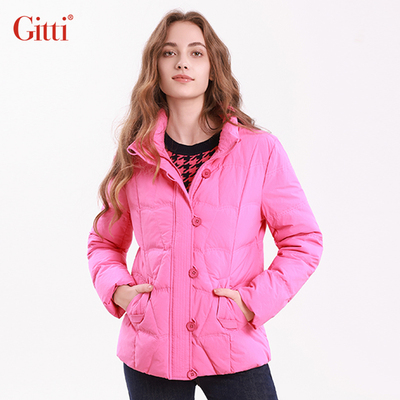 立领轻薄鸭绒羽绒服女防风保暖