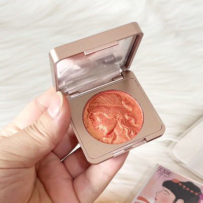 CDE灵动少女读物腮红自然裸妆细闪橘色显白修容提亮腮红盘