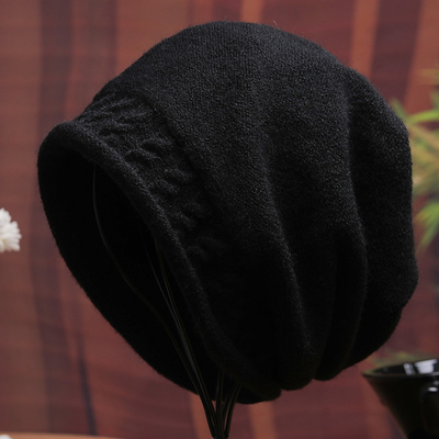 爆款卷边设计男女款冬季保暖毛线