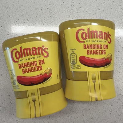 香港代购 Colman's高文 MUSTARD SQZY ENGLISH传统英式芥末酱150g