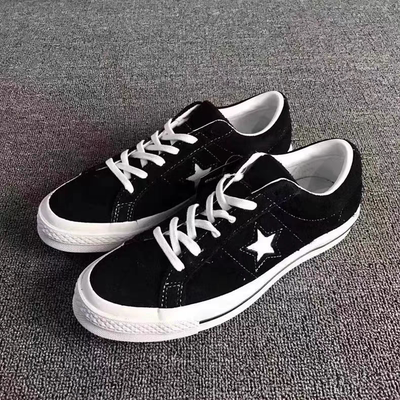 ONE STAR木村黑色反光一星低帮反毛皮男女鞋板鞋158477C 158369C
