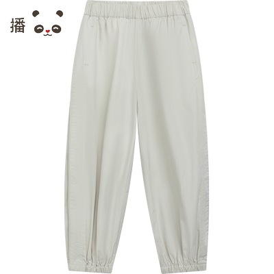 播broadcute童装裤子2024春夏新款男女童宽松休闲束脚裤KER2K954