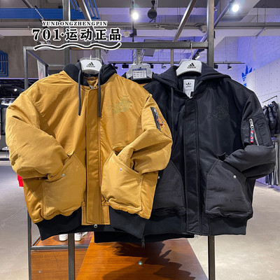 阿迪达斯三叶草男子运动棉衣