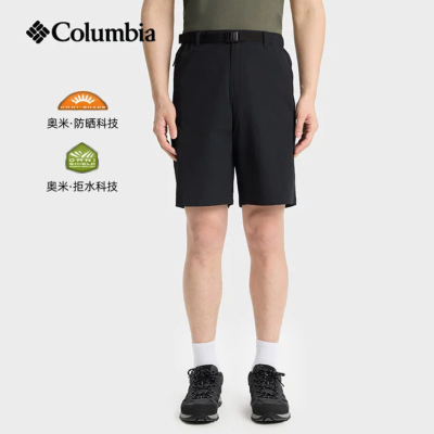 Columbia哥伦比亚户外26春夏新品男拒水UPF50防晒运动短裤AJ3257