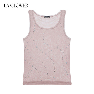 兰卡文幻影星河系列网纱水钻背心女内搭LC71XK1