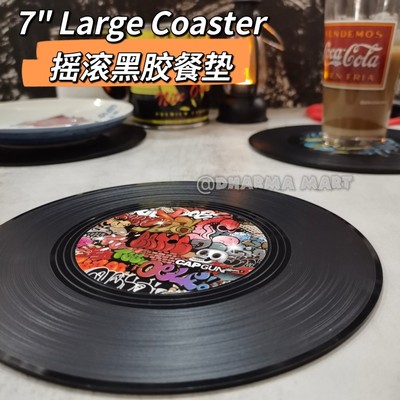 餐垫复古黑胶唱片防滑摇滚