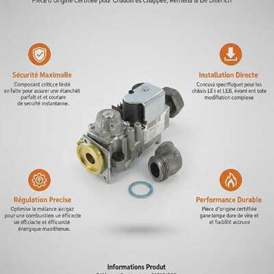 Ensemble Vanne Gaz Chappee remeha S17074500