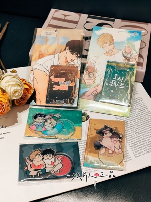 【纸片人】韩漫周边正品夏日系列flashlight红线小狗水敏卡小立牌