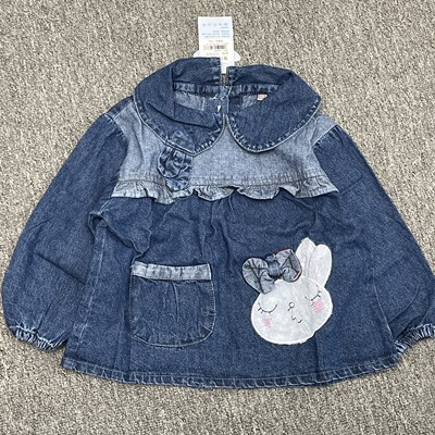 不退换80-110码傲呗美棉牛仔棉罩衣儿童反穿码数偏大看胸围衣长