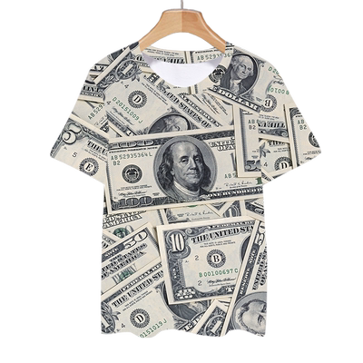 美金货币金钱符号速干短袖T恤