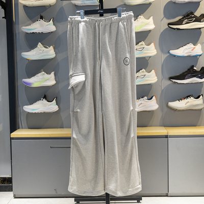 李宁直筒男子保暖宽松舒适卫裤