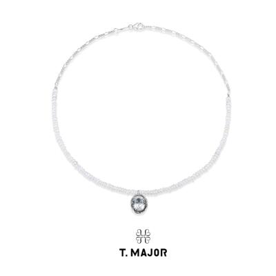 曼陀罗系列 大宝石天然水晶珍珠项链