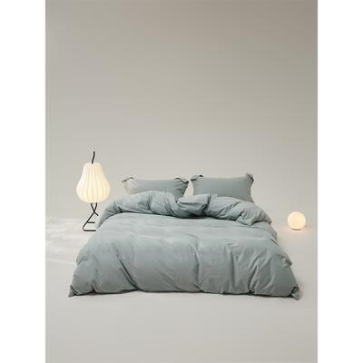 ▲SOAPLAND 100支轻磨毛纯棉春秋冬四件套 纯色10色可选