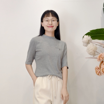 可路莎专柜253140春秋半高领修身莫代尔短袖女基础款内搭打底衫