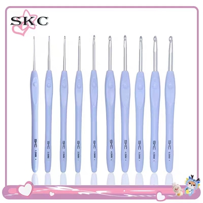 SKC蓝色手柄钩针工具手工diy软胶柄钩针