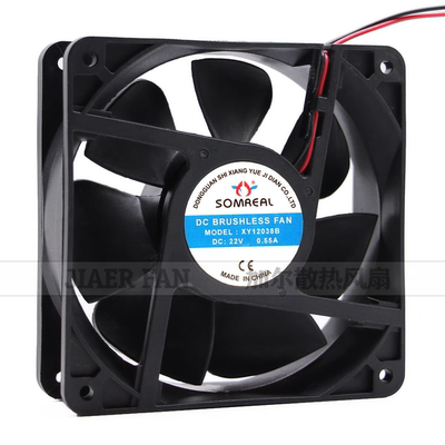 全新SOMREAL DC24V XY12038B XY12038S 12CM 变速器散热风扇
