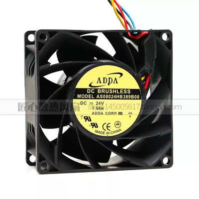 AS08024HB389B00 8038 24V PWM功能 全新ADDA风扇 变频器散热风扇