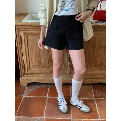 3th Morning 长腿天菜 垂感高腰宽松显瘦A字西装短裤ZY2832