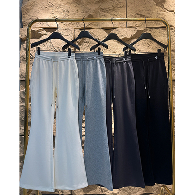 南油高货2026春季新款松紧腰设计显瘦显高休闲百搭微喇卫裤