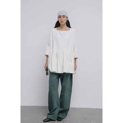 ABow2025纯棉摩登进阶阔腿牛仔裤