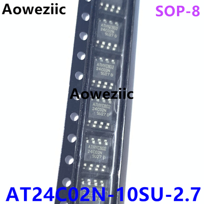 10个 AT24C02N-10SU-2.7 AT24C02 SOP-8 贴片 24C02 储存器芯片IC