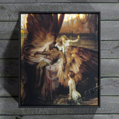 哀悼伊卡洛斯 lament for icarus Herbert James Draper 油画挂画