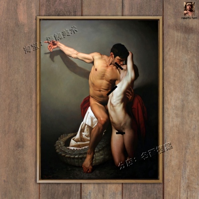 吻 the kiss roberto ferri 男女拥吻油画亲嘴挂画拥抱世界名画