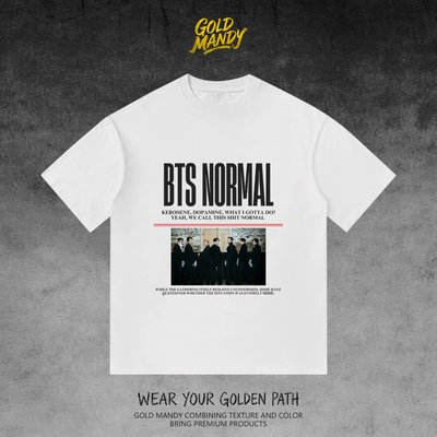 BTS防弹少年团nomal卫生间直喷日常百搭ins半袖纯棉男女同款短袖
