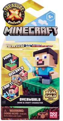 Treasure x minercraft我的世界MC十级黄金宝藏人偶儿童玩具盲盒