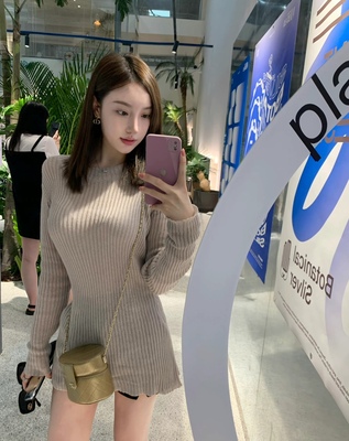 0针织连衣裙纸片人时髦防晒罩衫