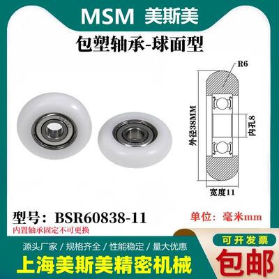 MSM外球面包塑轴承BSR60838-11