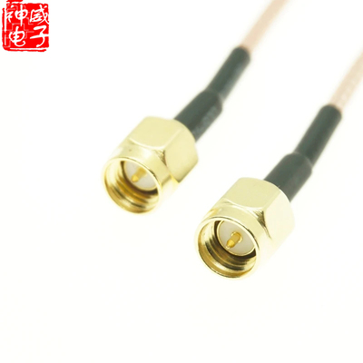 射频连接跳线RG316镀银线缆SMA-JJSMA公转SMA公接线 双公RF延长线