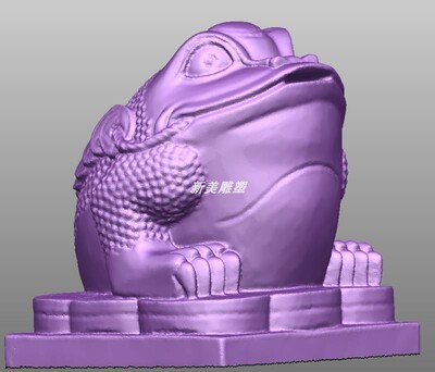 金蝉底座摆件拴马桩柱头圆雕图三维立体电脑雕刻机路径图stl文件