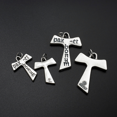 DIY十字TAU平安与美善穿念珠配件意卡米诺意大利进口