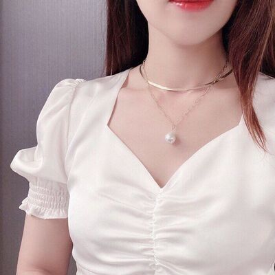 ZING天然巴洛克异形珍珠长项链